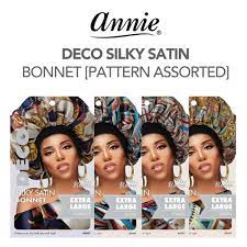 ANNIE Deco Silky Satin Bonnet Pattern Assorted