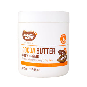 HEAVEN SENT Cocoa Butter Jar Body Cream 500ml 17.6oz