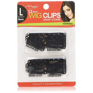MAGIC COLLECTION Wig Clips [Large] Black