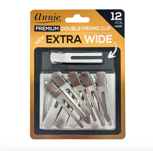 ANNIE Premium Large Double Prong Clips 12pcs/pack